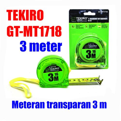 Jual TEKIRO METERAN 3 METER TRANSPARAN GT-MT1718 Roll Meter Measurement ...