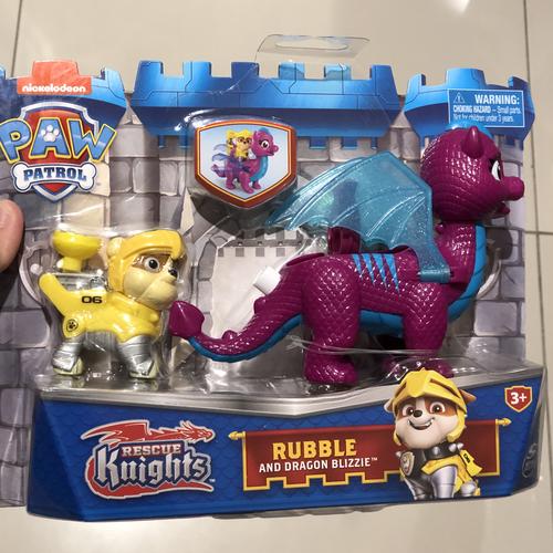 Jual Paw Patrol Rescue Knights Rubble & Dragon Blizzie Original - Kota ...