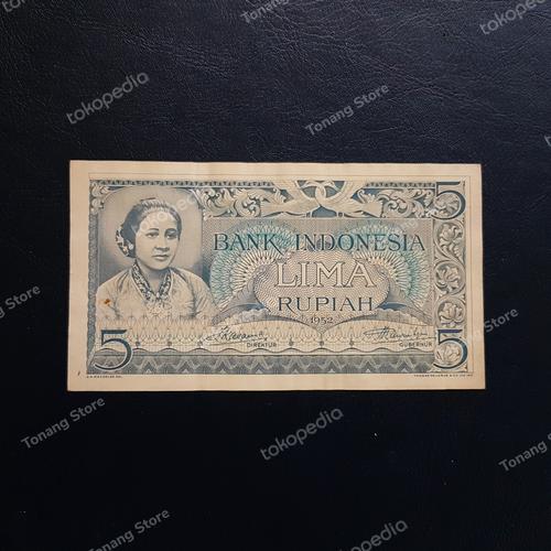 Jual Uang Kertas Kuno 5 Rupiah Seri Budaya Tahun 1952 Kartini - 196 - Kab. Ngawi - Oeang ...