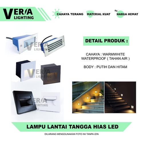 Jual lampu led tangga dinding tanam step light minimalis outdoor indoor ...