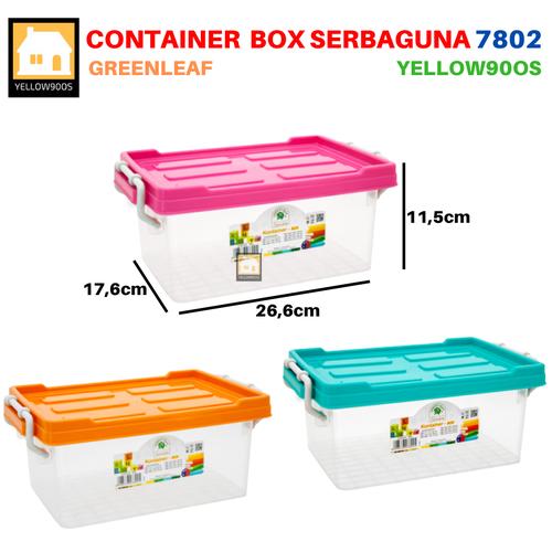 Jual Box Container 3,1 Liter 7802 Q SEVEN BOX Green Leaf - Orange ...