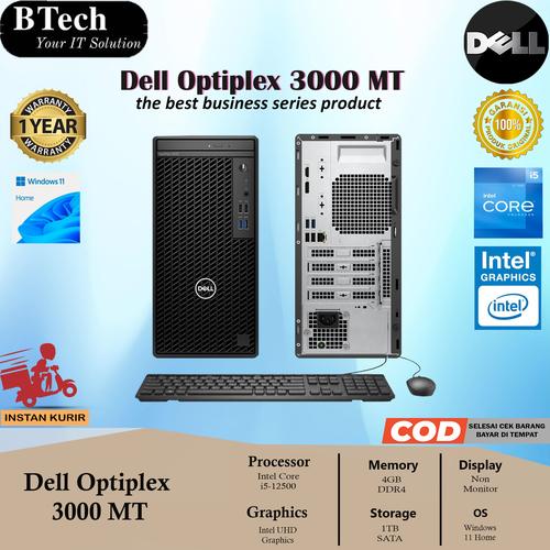 Jual PC Dell Optiplex 3000 MT Core i5-12500 4GB 1TB SATA W11H 1YR - Jakarta Pusat - BESTechno88 ...