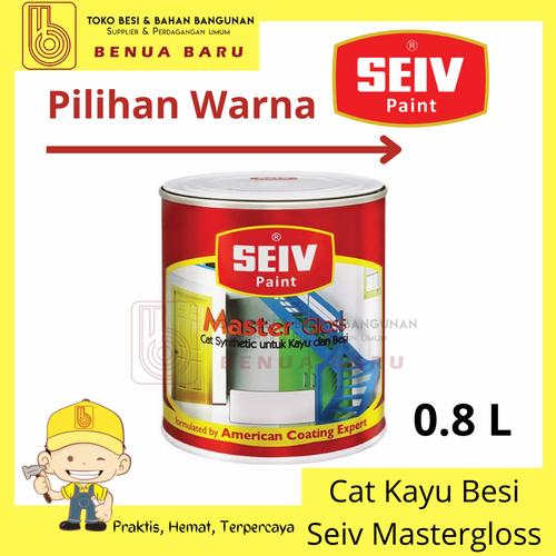 Jual Cat Kayu Cat Besi Seiv 1 KG Synthetic Master Gloss White Black ...