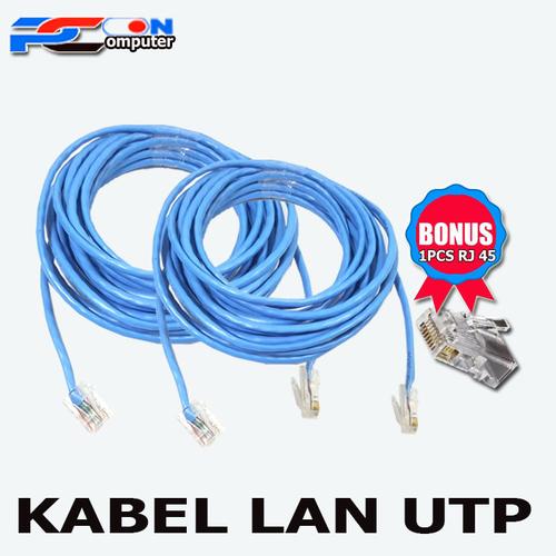 Jual Kabel LAN RJ45 UTP CATE5 NYK 1M/2M/3M/5M/10M/15M/20M/30M/40/50M ...