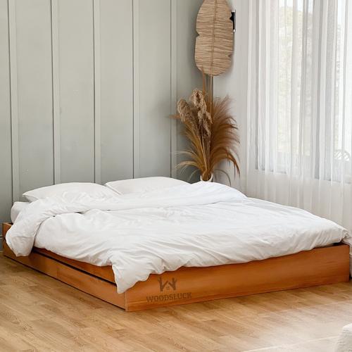 Jual Storage Bed 2laci Mahoni (divan laci rangka tempat tidur kayu ...