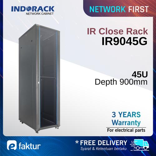 Jual IR9045G Indorack Close Rack 45U Depth 900mm Glass Door Rak Server ...