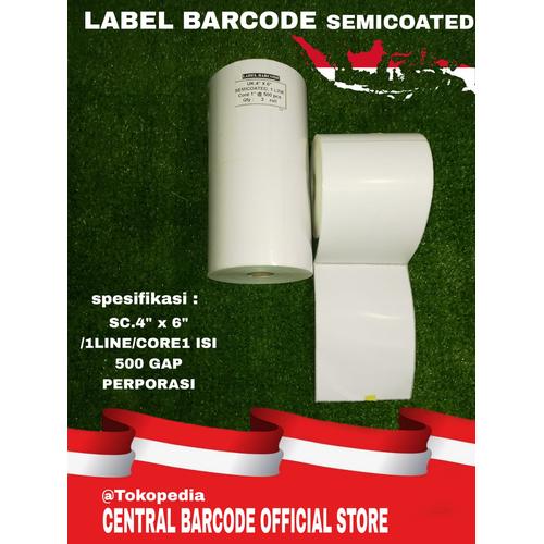 Jual STIKER BARCODE SEMICODE 4inch X 6inch/ 100x150mm/isi 500 gap perporasi - Jakarta Pusat ...