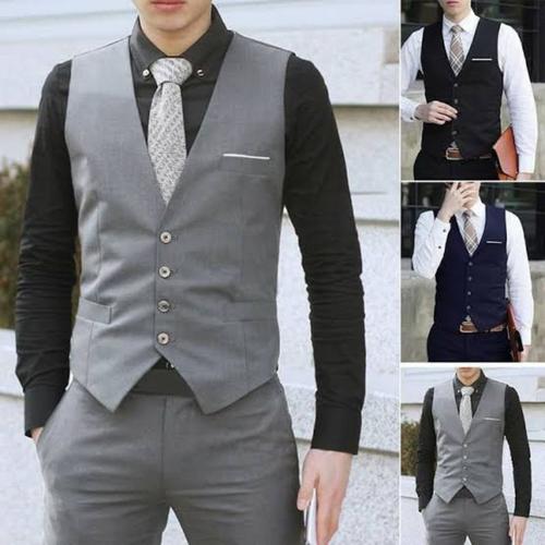 Jual VEST ROMPI JAS PRIA ROMPI FORMAL ROMPI JAS PRIA - Abu-abu, S ...