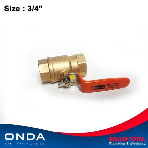 Jual Ball Valve Kuningan / Brass Onda 1/2 , 3/4 , 1 " stop kran keran - 1/2" - Jakarta Selatan ...