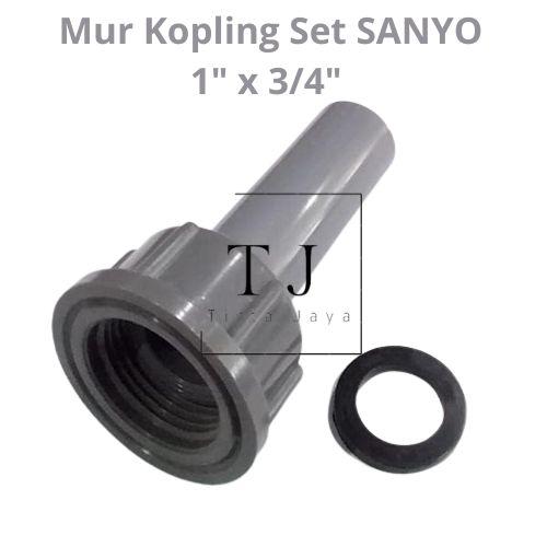 Jual Mur Kopling Set SANYO PVC 1" x 3/4"Union Socket Moor SANYO Komplit ...