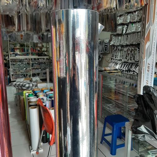 Promo Bahan Sticker skoitlet mirror Chrome Car Crom - SILVER PREMIUM ...