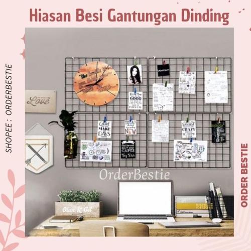 Jual Baru Rak Besi Gantungan Foto Mading Tempel Catatan Hiasan Dinding ...