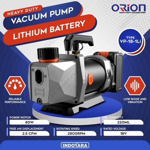 Promo Cordless Vacuum Pump Mesin Pompa Vacuum Orion Lithium VP-18-1Li ...