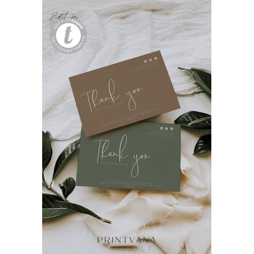 Jual THANK YOU CARD/ KARTU UCAPAN/ CUSTOM KARTU/ KARTU ART PAPER ...