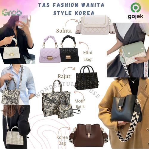 Promo Tas Selempang Wanita Fashion Korea Tas Bahu Motif Tote Bag Tas ...