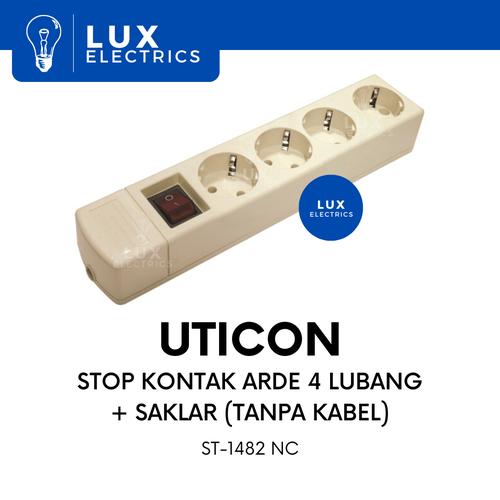 Jual Stop Kontak 4 Lubang + Saklar Tanpa Kabel UTICON ST-1482 NC ...