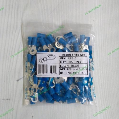 Jual Kabel Skun CL RF2-5 Isolasi/Skun Kabel Ring 2.5mm M5 - Biru ...
