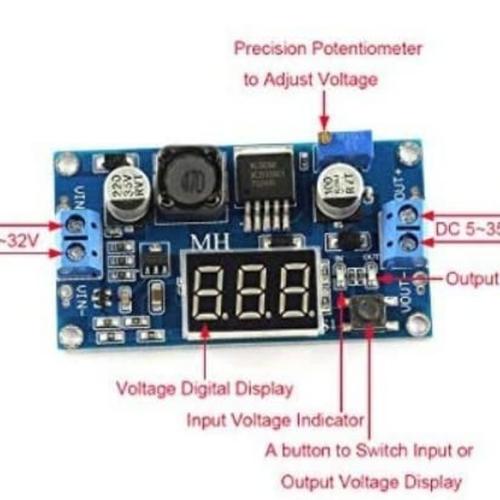 Jual XL6009 Display Step up dc to dc conventer led voltmeter 3-32v to 5 ...