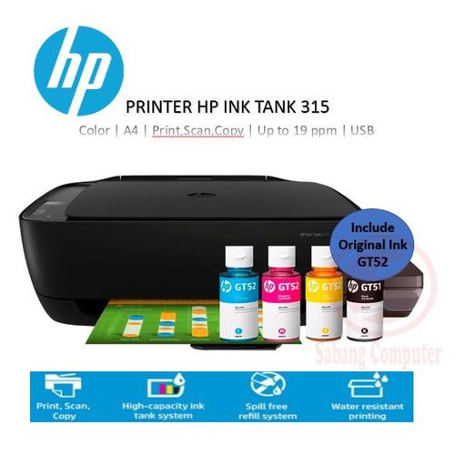 Jual PRINTER HP INK TANK 315 ALL IN ONE ORIGINAL - Kota Cirebon ...