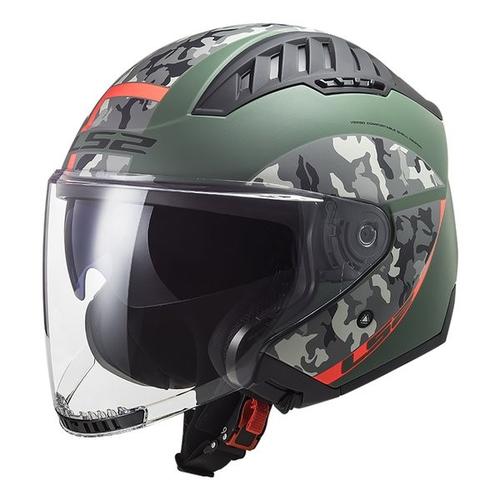 Jual Helm Motor Half Face - LS2 OF600 Copter Military Green Orange ...