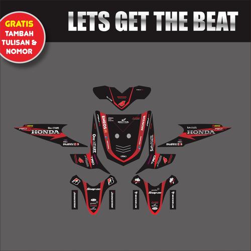 Jual Sticker striping decal Motor kustom Honda Beat custom stiker full ...