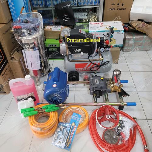 Jual Paket Steam Cuci Motor Mobil Listrik Salju Kompresor 1HP24Liter ...