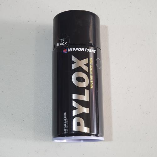 Jual pylox nippon paint black 109 hitam metalik / cat semprot / pilox ...