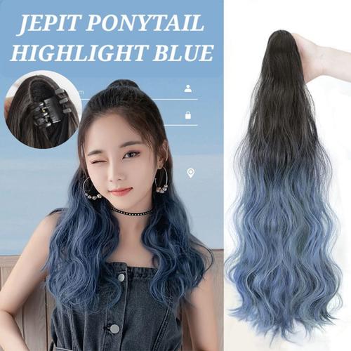 Jual PONYTAIL BLUE HIGHLIGHT HAIR CLIP AKSESORIS RAMBUT KUNCIR WANITA ...