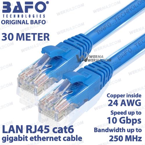 Jual KABEL LAN RJ45 CAT6 UTP Gigabit high speed 30 meter BAFO - Jakarta ...