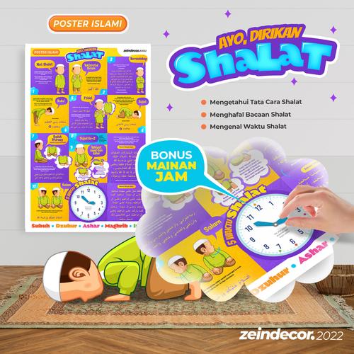 Jual POSTER SHALAT | POSTER EDUKASI ISLAMI | PANDUAN TATA CARA SHALAT ...