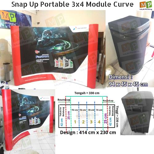Jual Backwall Backdrop pameran seminar 3x4 lengkung curve portable ...
