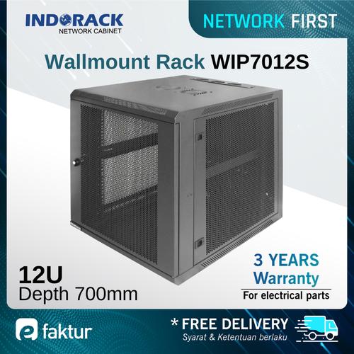 Jual WIP7012S Indorack Wallmount Rack 12U Depth 700mm Single Perforated ...