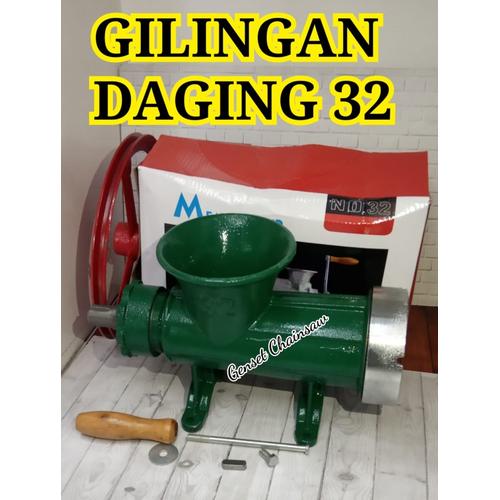 Jual Mesin Gilingan Cabe / Bumbu dapur / Kopi / Meat Mince No. 32 Pully ...