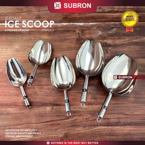 Jual Subron Sendok Es Batu Stainless/Sekop Stainless/Serokan Tepung IS ...