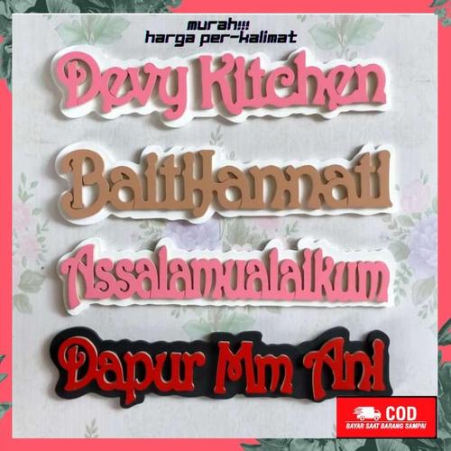 Jual Baru Letter Huruf Kayu Nama Kayu Ready Custom Nama Hiasan Dinding ...