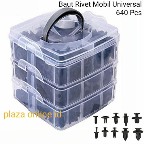 Jual Baut Rivet Mobil Universal Car Push Pin Fasteners Clip 620 Pcs Set ...