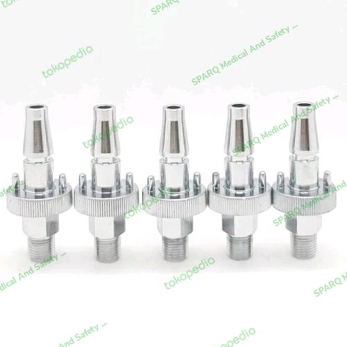 Jual Adaptor Flowmeter Medical - Connector Drat Silver - Konektor ...