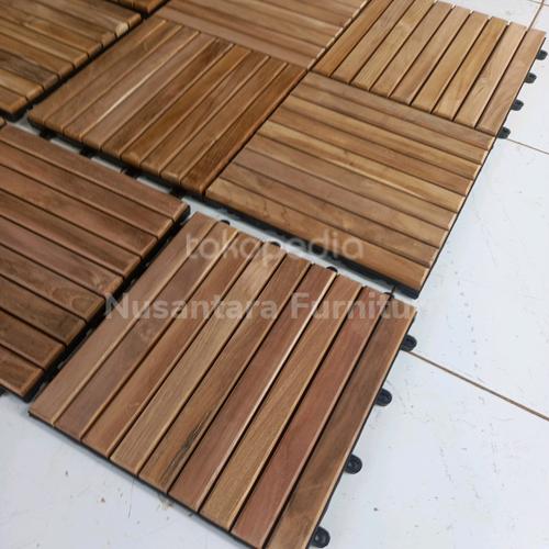 Jual decking tile lantai kayu jati bongkar pasang 30 x 30 cm termurah ...