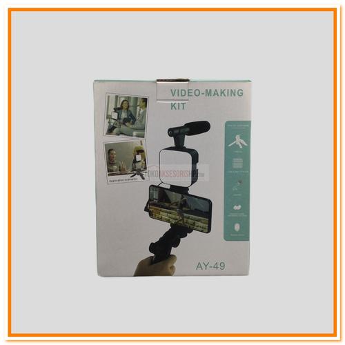 Jual TRIPOD HP VLOGER LED AY49/PAKET VLOGGING SET MIC LED TRIPOD MAKING KIT - Kota Bekasi ...