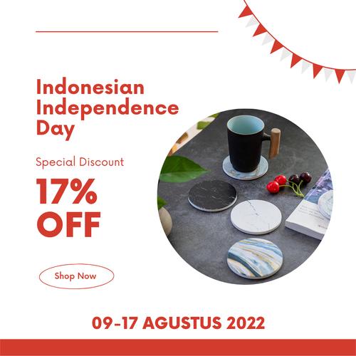 Promo Coaster serap air minuman dingin tatakan gelas diatomite tatakan ...