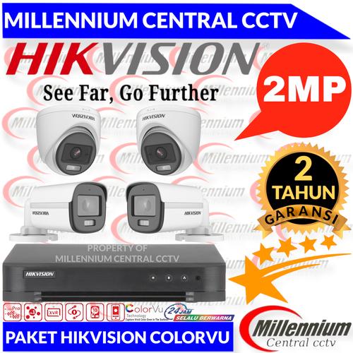 Promo PAKET KAMERA CCTV HIKVISION 4CH 2MP COLORVU LENGKAP TINGGAL ...