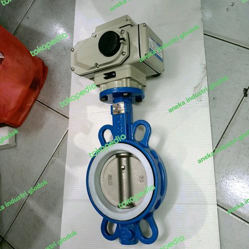Jual motorized electric actuator butterfly Valve cast iron ptfe 2 1/2 ...