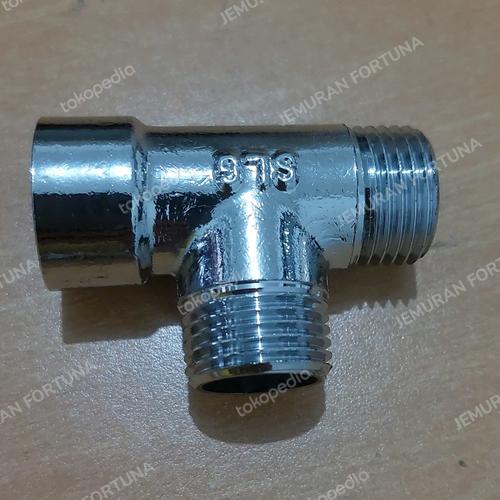 Jual Tee 1/2" Chrome Te Shower Closet Wc T Sambungan Pipa Type 905 Soligen - Jakarta Utara ...