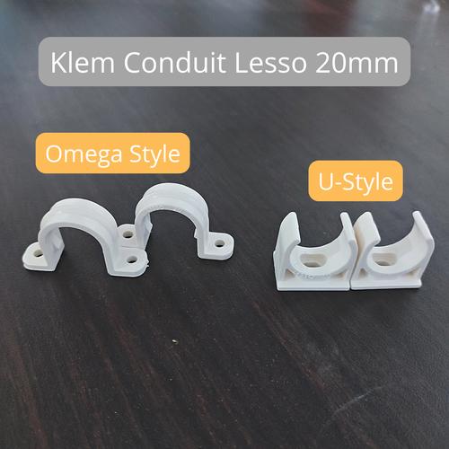 Jual LESSO Klem Conduit 20mm Omega Style & U-Style - Omega Style - Kota ...