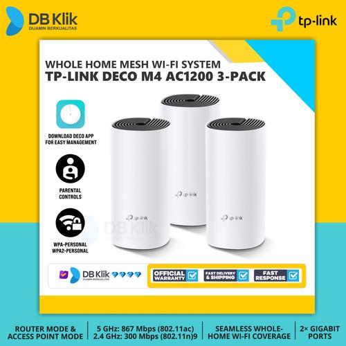 Promo TP-LINK DECO M4 AC1200 Whole Home Mesh Wi-Fi System - DECO M4 3 ...