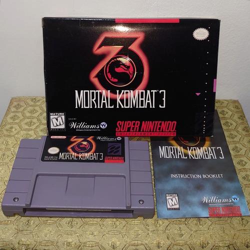 Jual Super Nintendo Game Mortal Kombat 3 SNES Kaset Games Retro MK3 ...