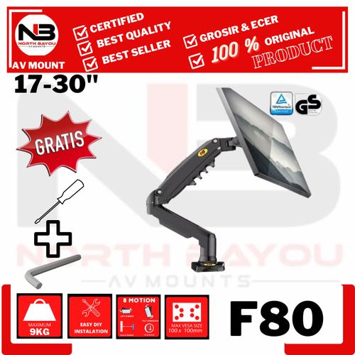 Jual NB F80 Desk Mount Bracket monitor tv 17 s/d 30 Inch gasspring 8 ...