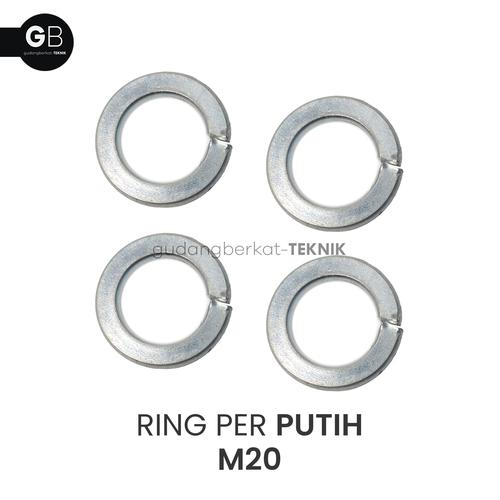 Jual RING PER M20 PUTIH / SPRING WASHER / RING VER 20MM GALVANIS - Kota ...
