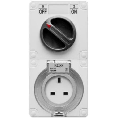 Jual BOSS IP56 BS SOCKET W/ 1 POLE SWITCH B56C 313 13A 250V - Jakarta ...