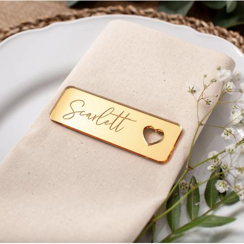 Jual Custom Hampers Tag Rectangle Label Tag Acrylic Mirror 2,5x9 ...